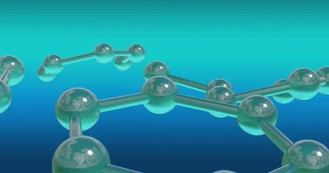 Animation of 3d micro of molecules on gr... | Stock Video | Pond5