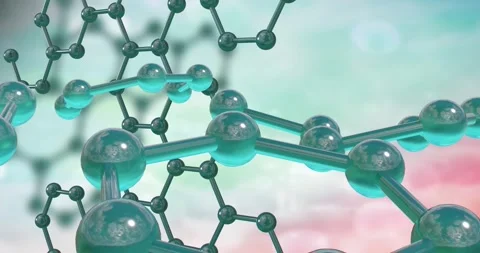 Animation of 3d micro of molecules on gr... | Stock Video | Pond5