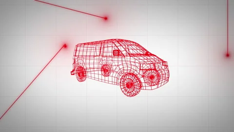Red Car Animation Stock Video Footage | Royalty Free Red Car Animation ...