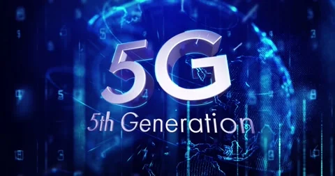 Animation of 5g 5th generation text over... | Stock Video | Pond5