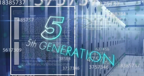 Animation of 5g text banner, changing nu... | Stock Video | Pond5