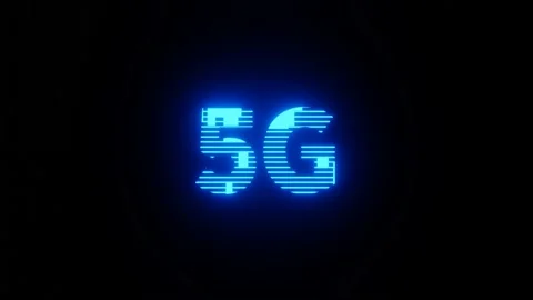 Animation 5g text over scopes scanning a... | Stock Video | Pond5
