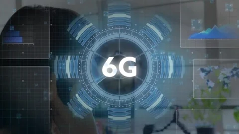 Animation of 6g text in arc reactor, gra... | Stock Video | Pond5