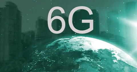 Animation of 6g text over globe and city... | Stock Video | Pond5