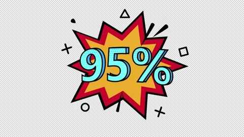 Animation, 95 percent discount, discount... | Stock Video | Pond5