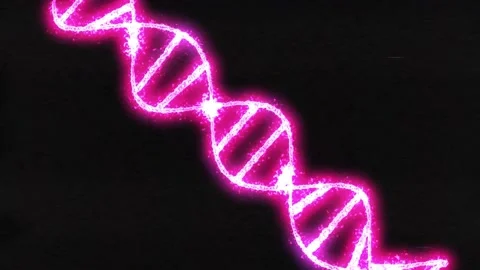 Animation of abstract pink DNA on dark b... | Stock Video | Pond5