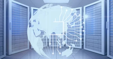 Animation of ai data processing over glo... | Stock Video | Pond5