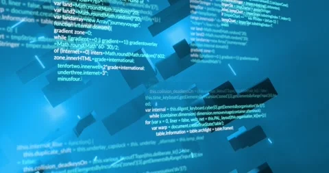 Animation of ai data processing over blu... | Stock Video | Pond5