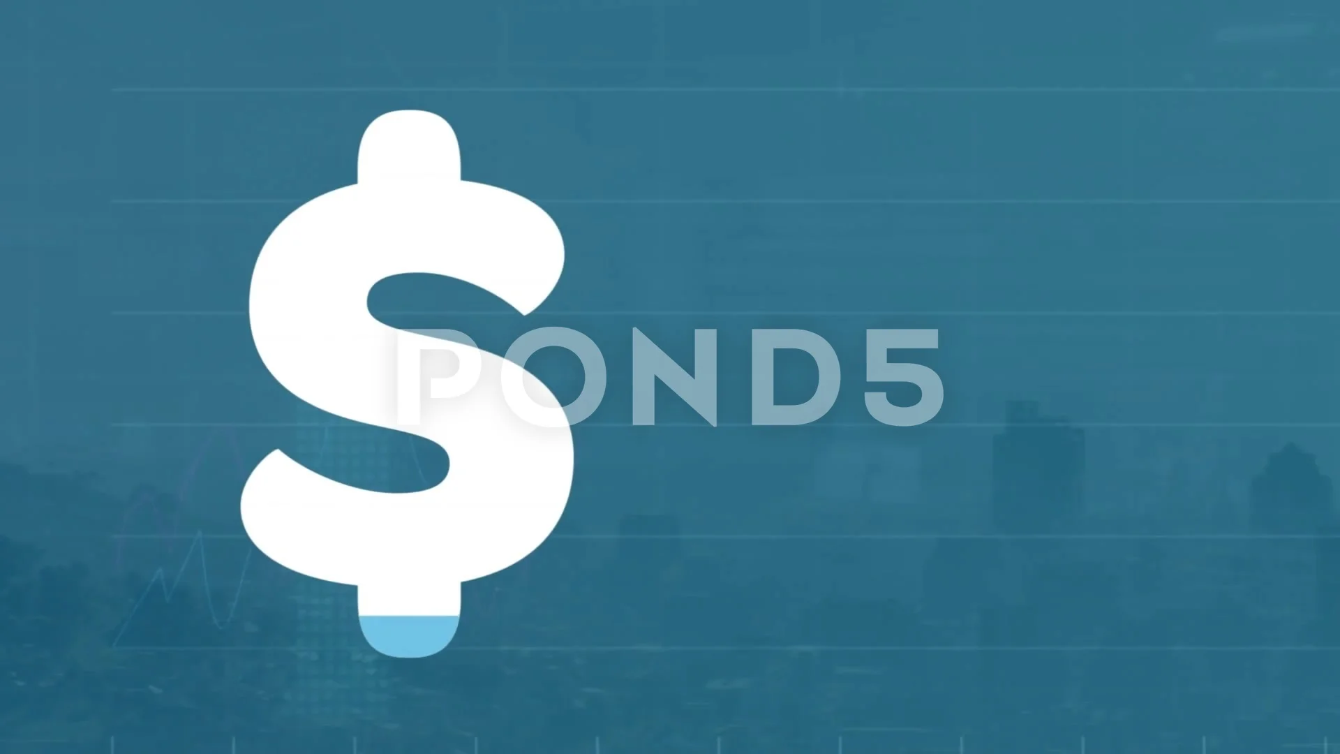 Dollar Sign Graphic Blue