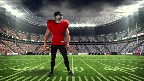 Animation of american football player ov... | Stock Video | Pond5