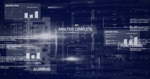 Animation of analysis complete text and ... | Stock Video | Pond5