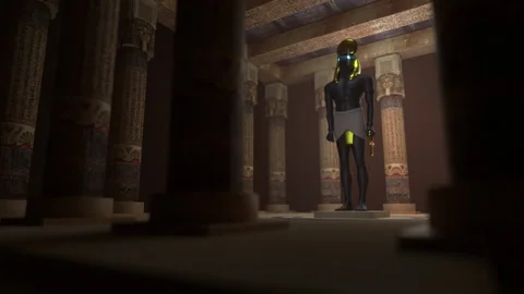 Animation of an ancient Egyptian temple ... | Stock Video | Pond5