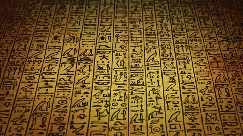Animation of the ancient Egyptian text. ... | Stock Video | Pond5