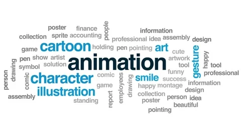 Animation animated word cloud, text desi... | Stock Video | Pond5
