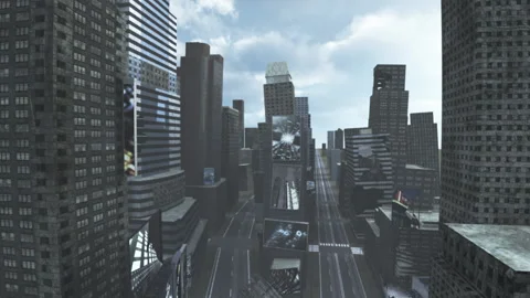 Animation of an apocalyptic city Times S... | Stock Video | Pond5