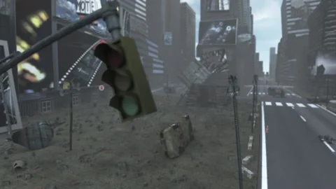 Animation of apocalyptic traffic light o... | Stock Video | Pond5