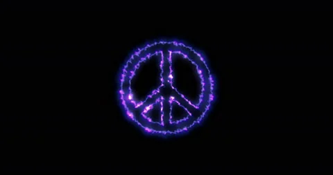 Animation of the appearance peace symbol... | Stock Video | Pond5