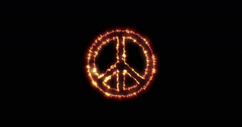 Animation of the appearance peace symbol... | Stock Video | Pond5