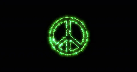 Animation of the appearance peace symbol... | Stock Video | Pond5