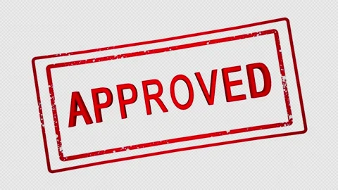 Animation of approved stamp.alpha channe... | Stock Video | Pond5