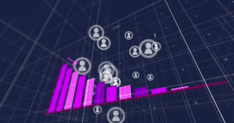 Animation of arrow on graph with profile... | Stock Video | Pond5