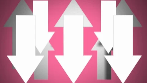 Animation of arrows against pink backgro... | Stock Video | Pond5