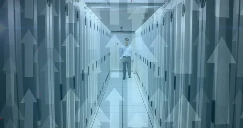 Animation of arrows pointing up with man... | Stock Video | Pond5