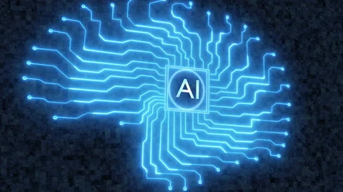 Animation of Artificial intelligence AI ... | Stock Video | Pond5