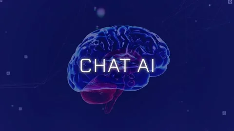 Animation of artificial intelligence cha... | Stock Video | Pond5