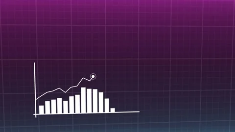 Animation of ascending blue histogram c... | Stock Video | Pond5