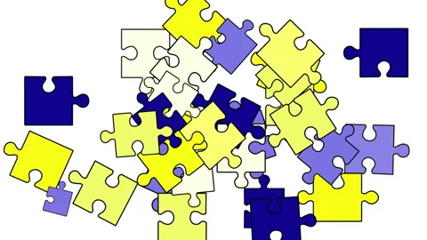 Animation of assembling a jigsaw puzzle.... | Stock Video | Pond5