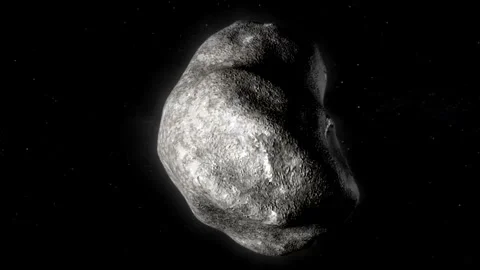 Animation of an asteroid close to the pl... | Stock Video | Pond5