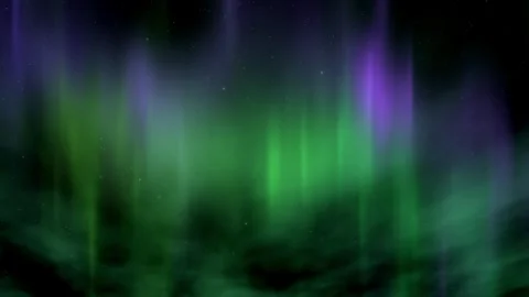 Animation of aurora borealis on starry n... | Stock Video | Pond5