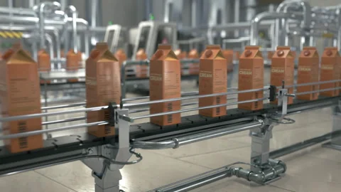Animation of an automatic manufacturing ... | Stock Video | Pond5