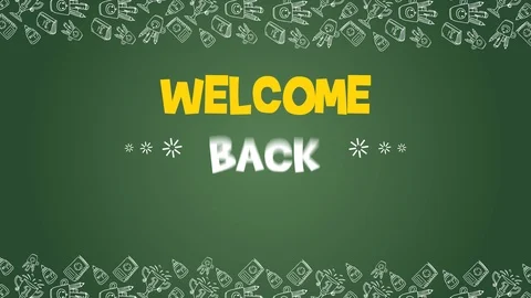 Animation of back to school on green bac... | Stock Video | Pond5