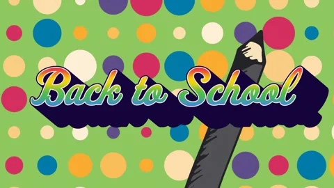 Animation of back to school text and pen... | Stock Video | Pond5