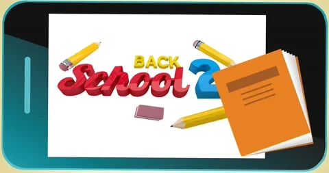 Animation of back to school text on blac... | Stock Video | Pond5