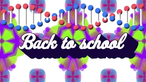 Animation of back to school text over sh... | Stock Video | Pond5
