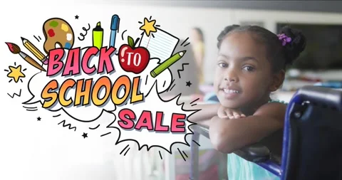 Animation of back to school text over ha... | Stock Video | Pond5