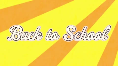 Animation of back to school text over ye... | Stock Video | Pond5