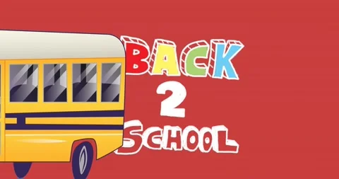 Animation of back to school text on red ... | Stock Video | Pond5