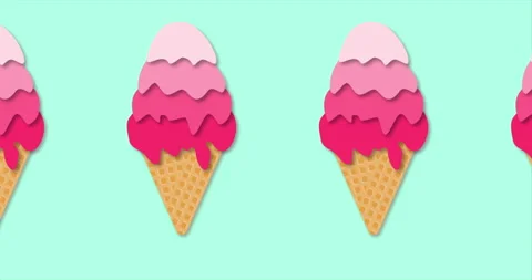 Animation of background with ice cream. ... | Stock Video | Pond5