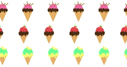 Animation of background with ice cream. ... | Stock Video | Pond5