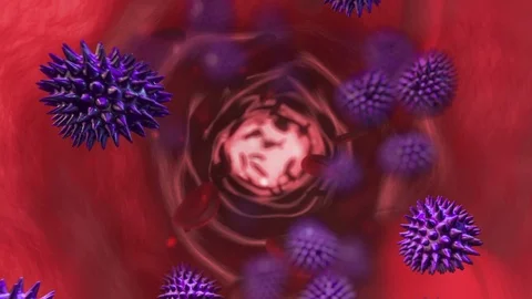 Animation of bacteria in free falling fa... | Stock Video | Pond5