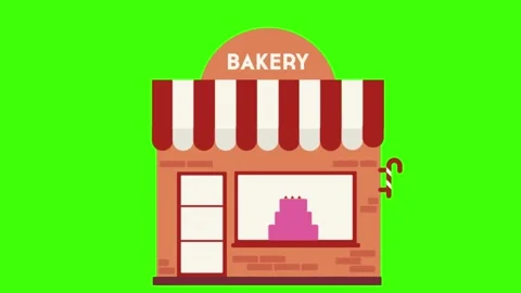 Animation of a bakery on a green screen | Stock Video | Pond5