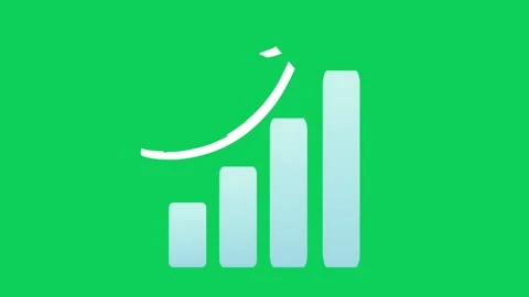 Animation of a bar chart increasing with... | Stock Video | Pond5