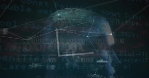 Animation of bar graph, connected dots, ... | Stock Video | Pond5