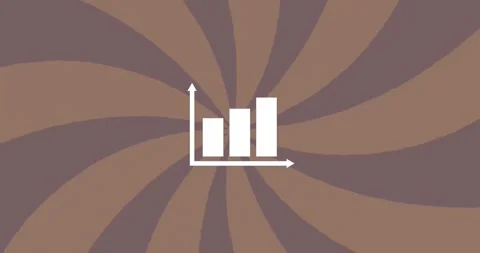 Animation of bar graph icon against purp... | Stock Video | Pond5