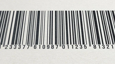Animation of barcode on paper texture | Stock Video | Pond5