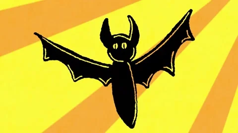Animation of bat over sun rays moving on... | Stock Video | Pond5